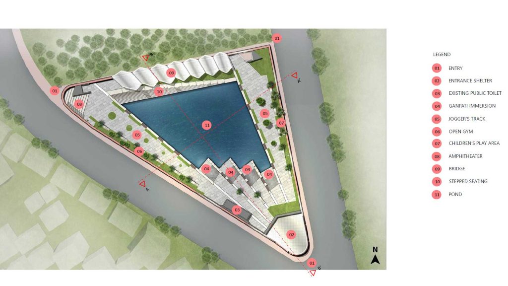 Charkop Pond Beautification, Mumbai – Collage Design