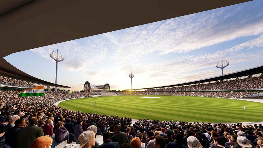 International Cricket Stadium, Varanasi – Collage Design